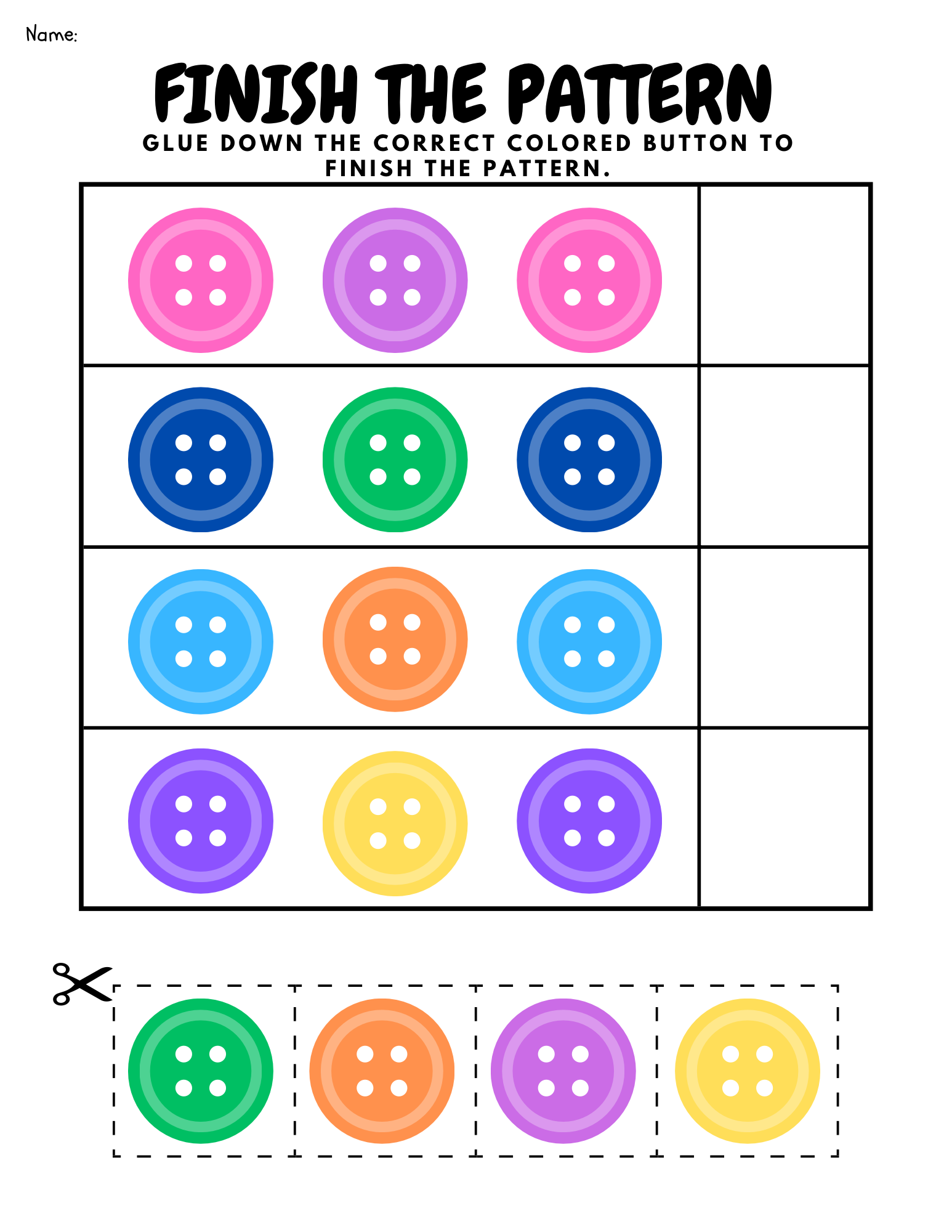 Button pattern match – Little Scholars Workshop