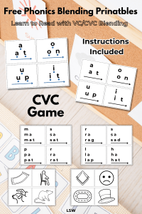Blending VC/CVC Card Game Printable – Little Scholars Workshop